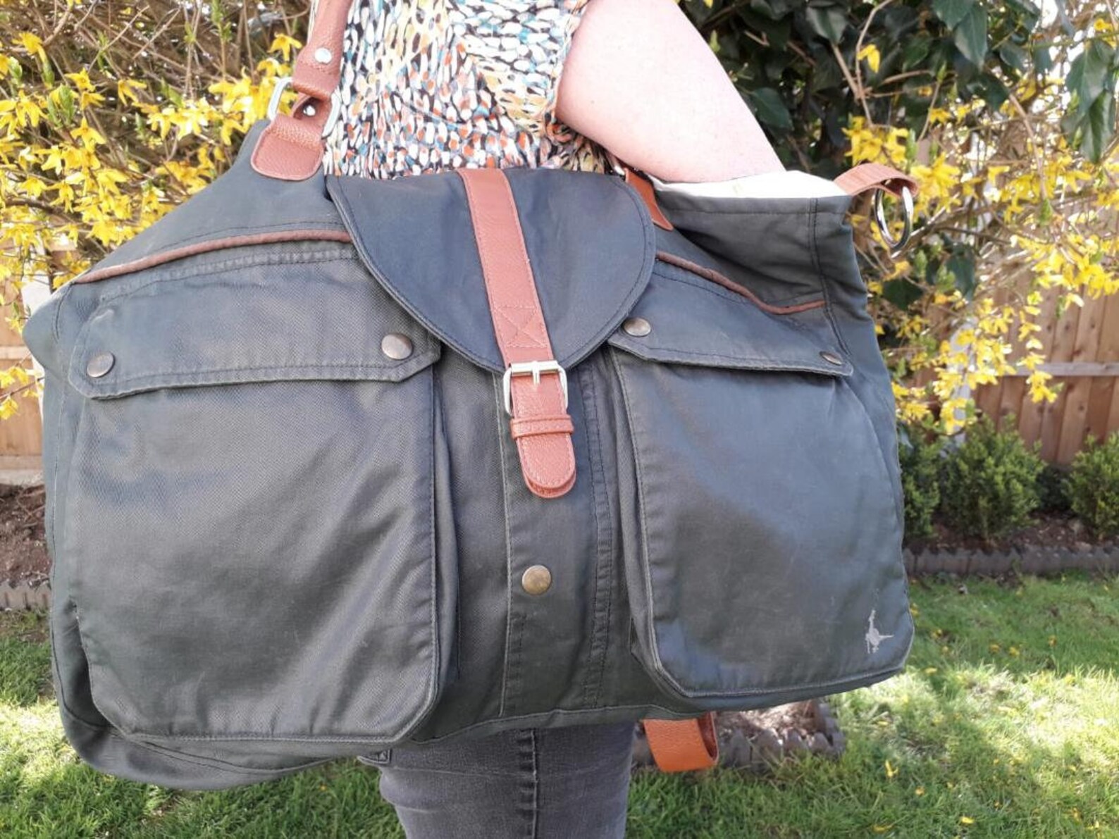 Large Holdall Backpack Rucksack Weekend Bag Handmade From Waxed Cotton ...