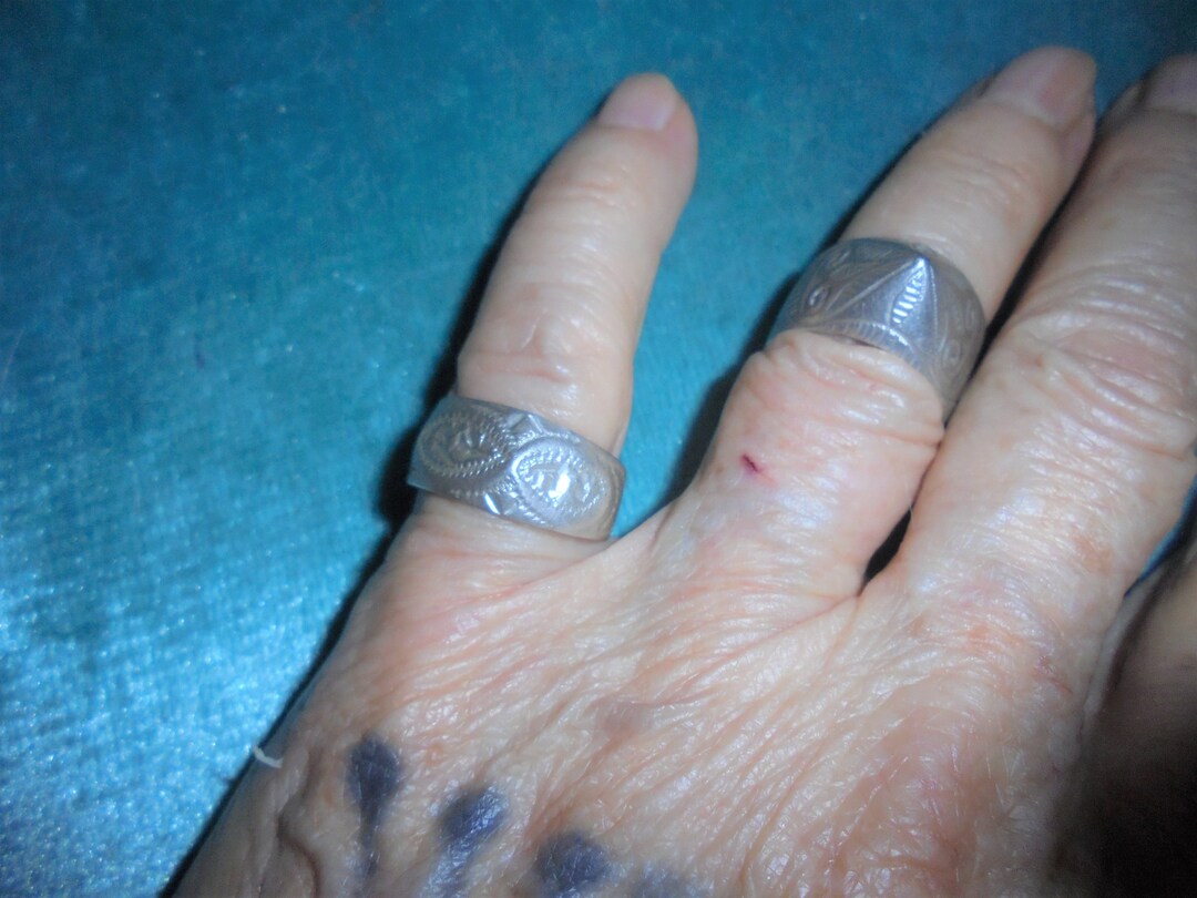 Moroccan, 2 Old Silver Berber Pointy Rings, Both Size 8, No Flaws - Etsy