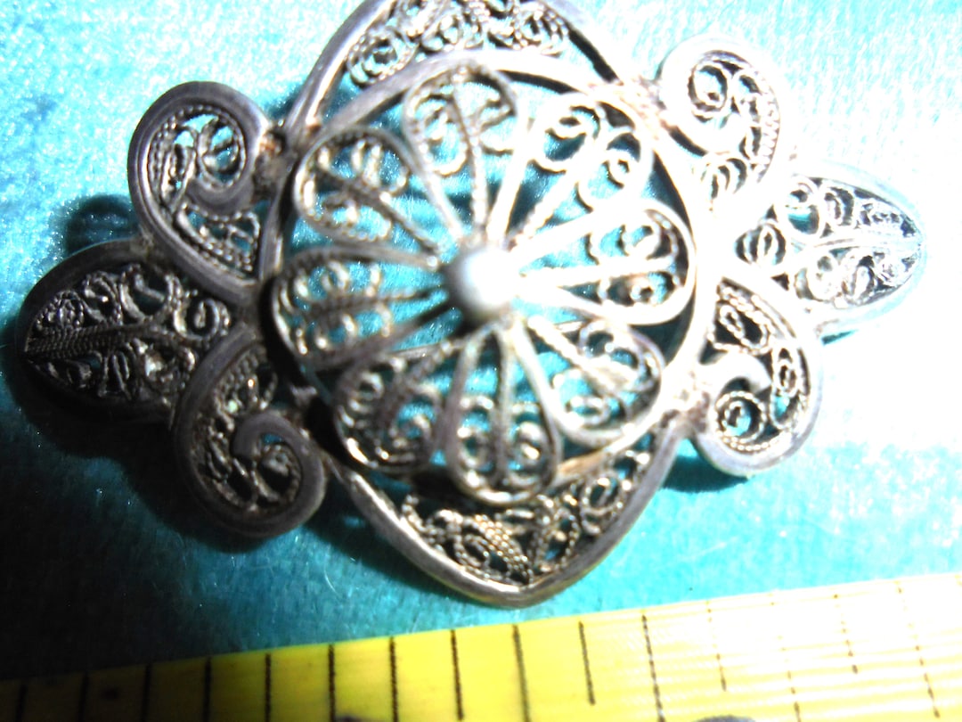 Moroccan Jewelry, Tiznit Berber Silver Filigree Brooch - Etsy