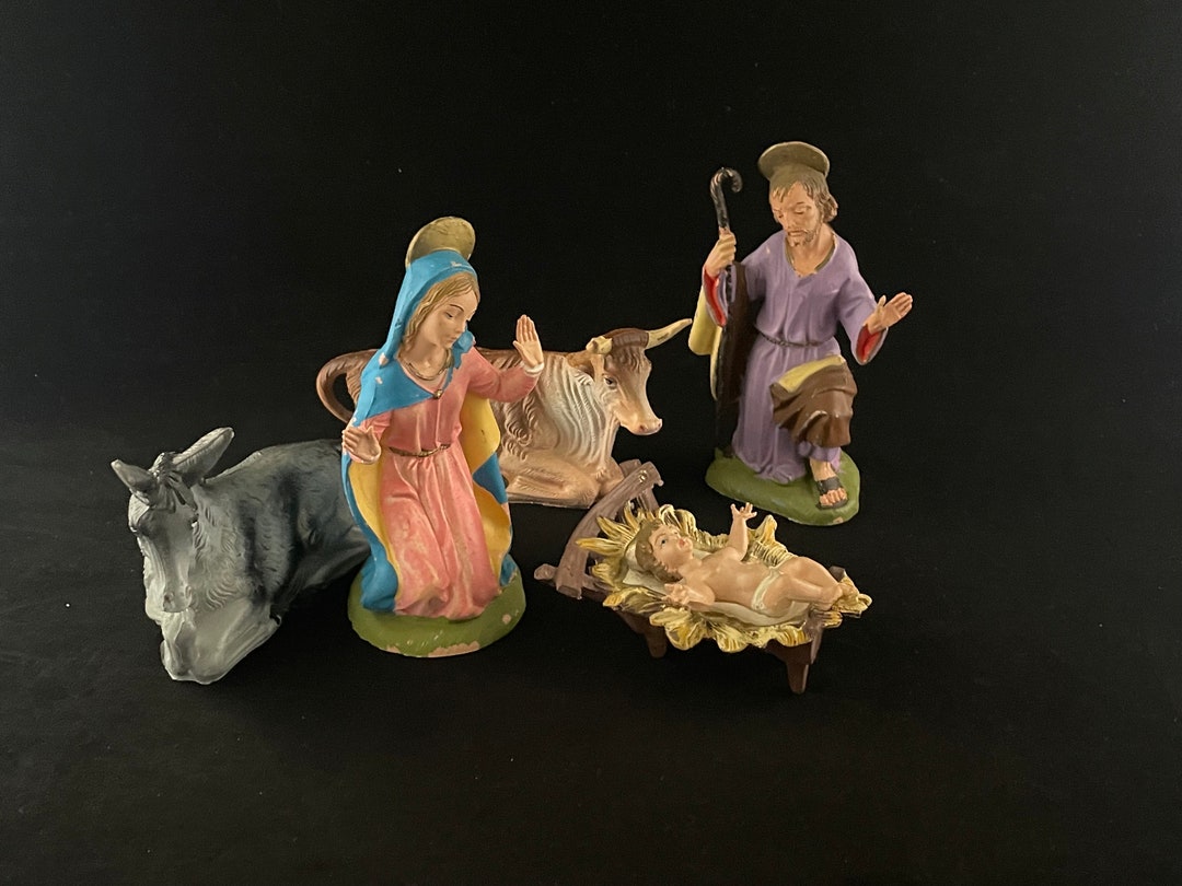 Vintage Fontanini Depose Italy Nativity Family With Spider - Etsy
