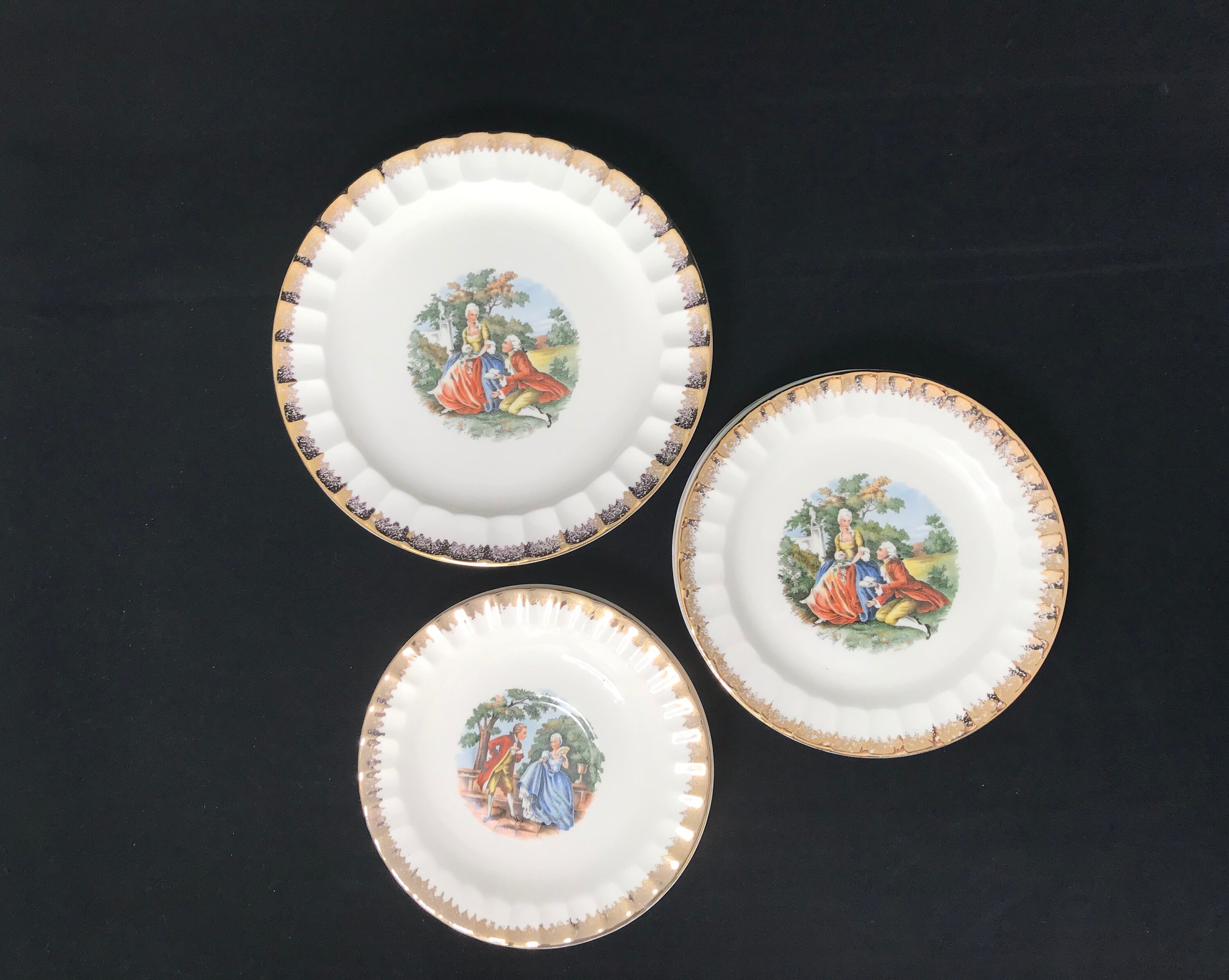 Cronin China Co. Romance Scene Plates | Etsy