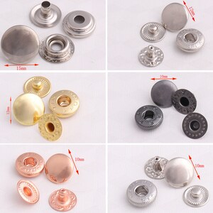 20 Sets Snap Button,leather Closure Snap Fastener,metal Snap Button ...