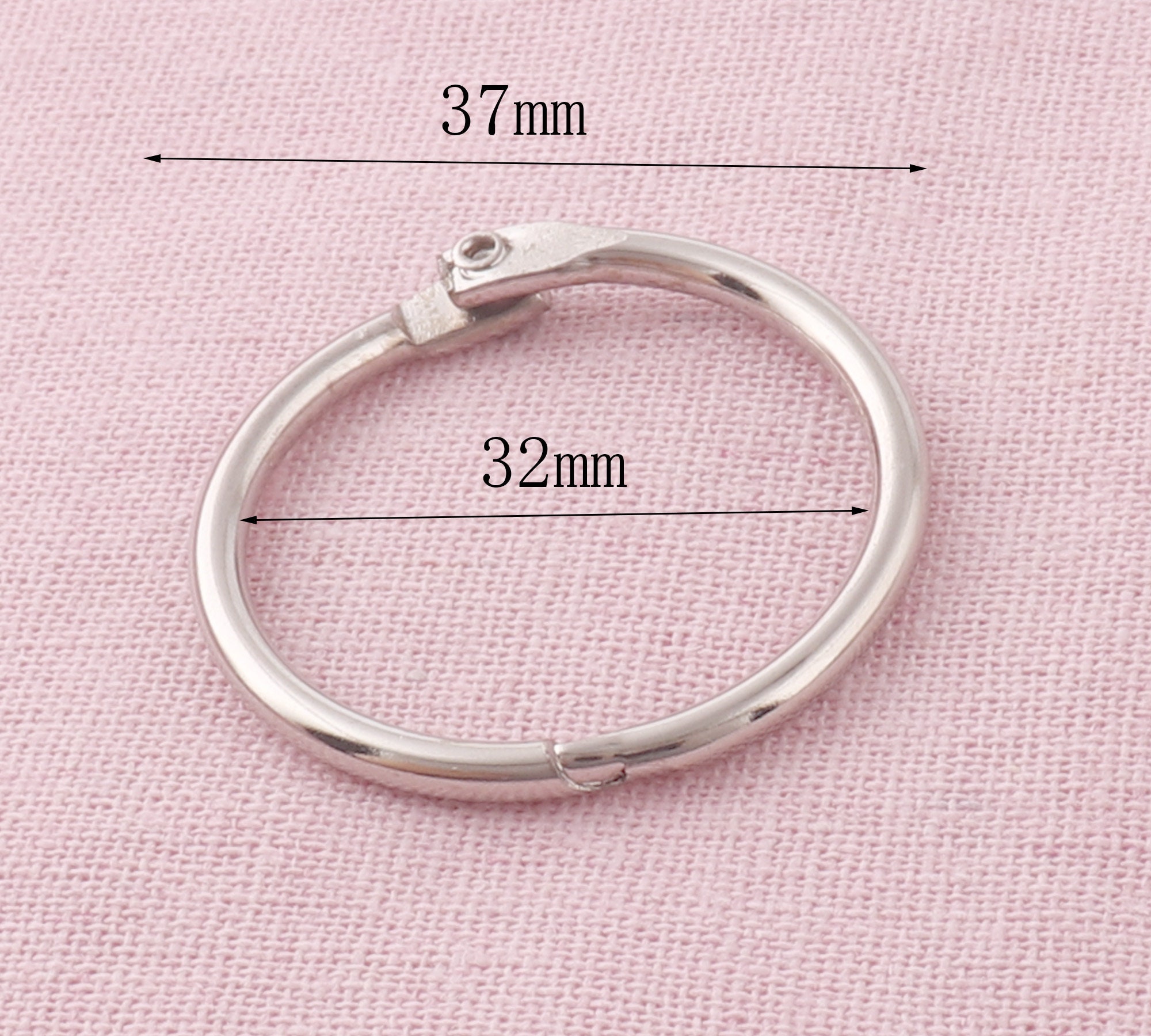 Binder Rings Silver Hinge Split Ring Snap Rings Card Rings | Etsy