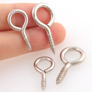 Silver Screw Eye Hook Bail Pins ,eye Screws,crafts Supplies,plated ...