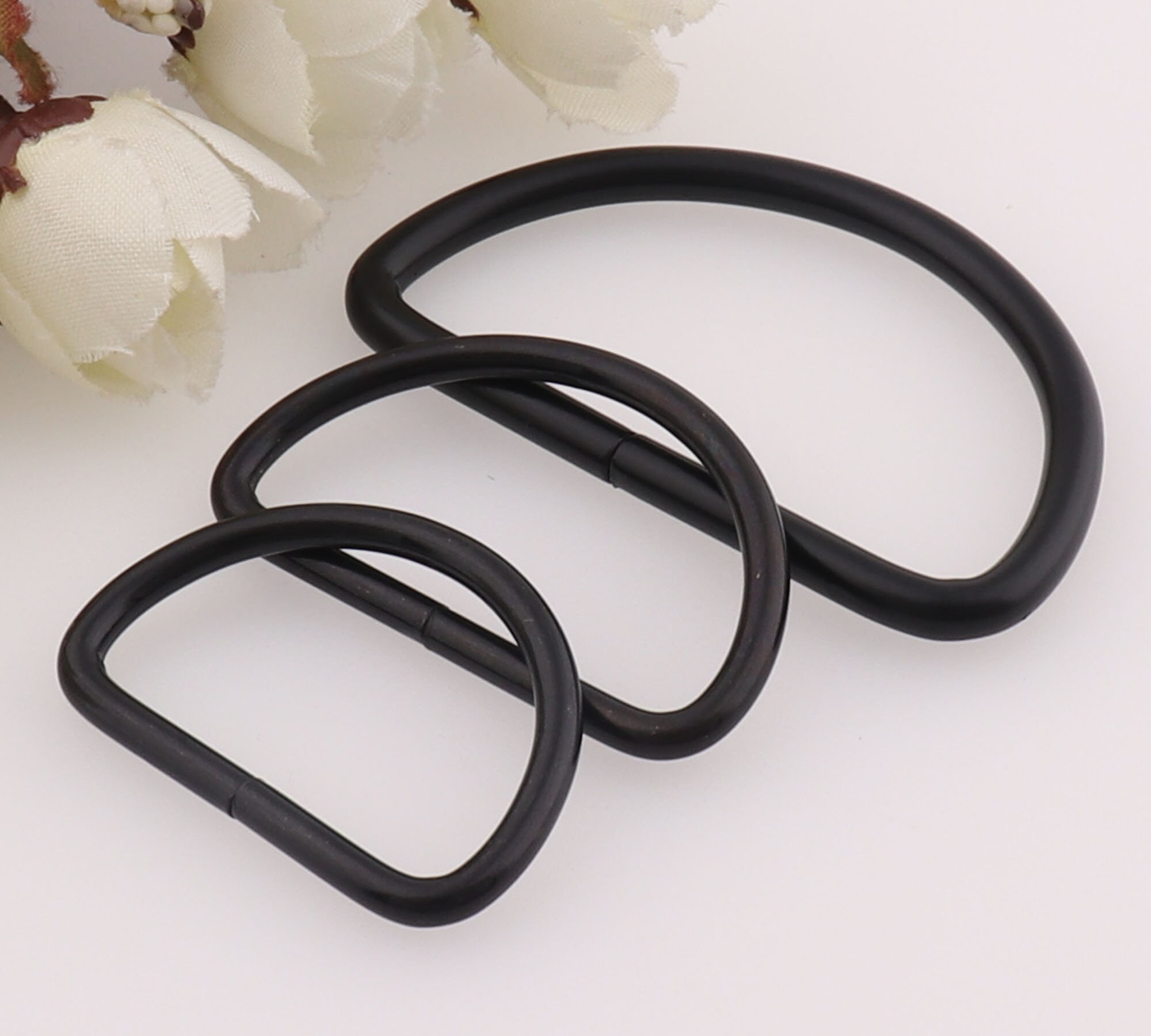 D ring Metal Black ring hardware ring Clothing/Crafts | Etsy