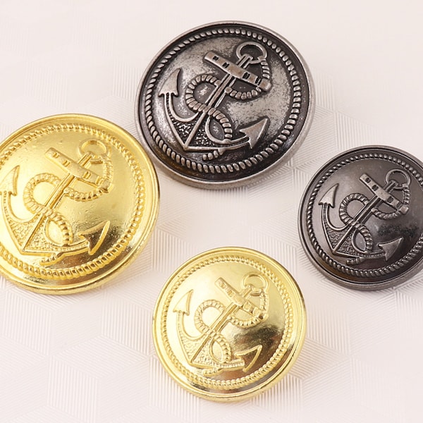 Metal Anchor Button - Etsy