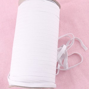 6mm White/black Flat Elastic Cord Good Quality for Sewing - Etsy