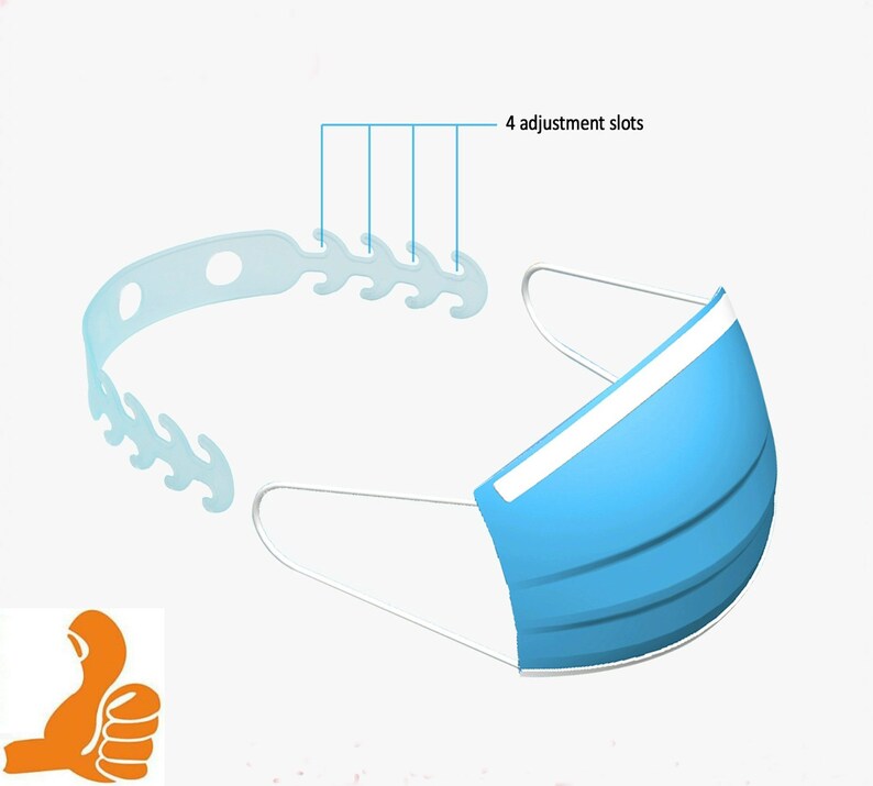 10pcs Blue/Black Silicone Adjustable Multiple HooksFace Mask | Etsy