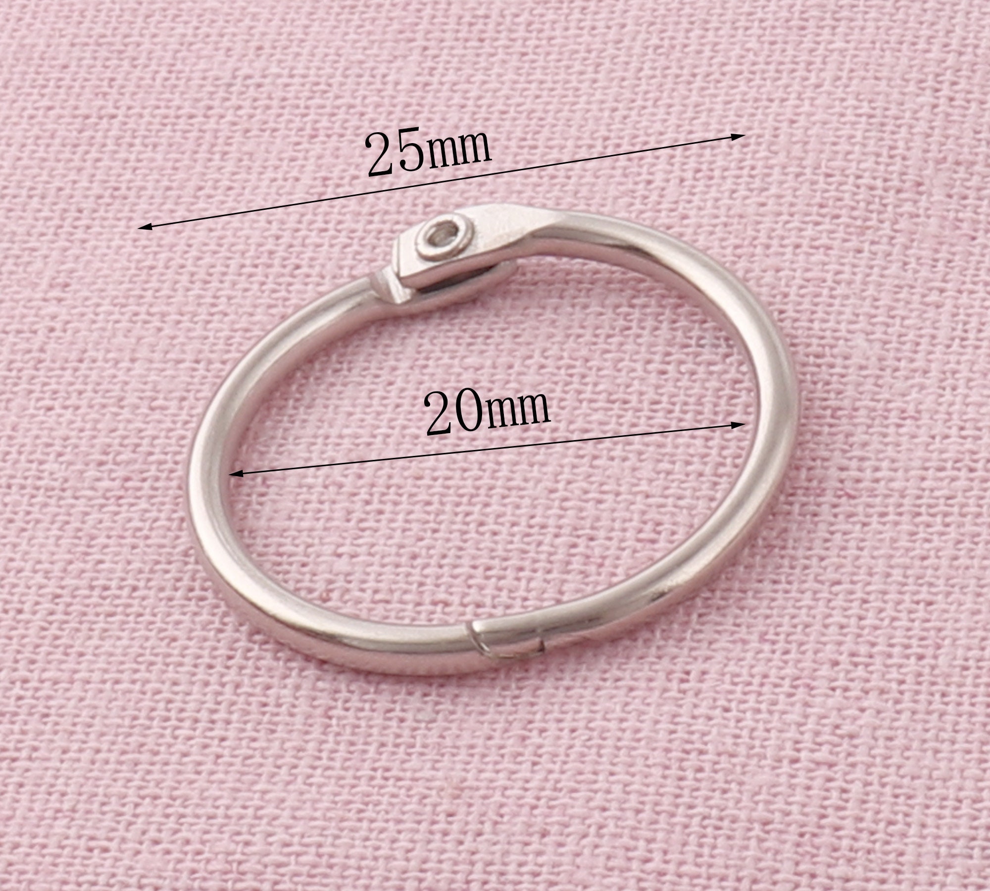 Binder Rings Silver Hinge Split Ring Snap Rings Card Rings | Etsy