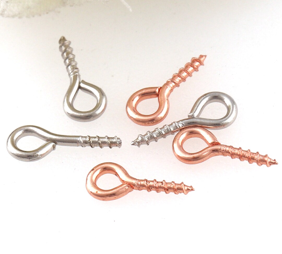 Screw EyeRose gold/Silver Screw eye bailsMini Screw Eye Hook - Etsy France