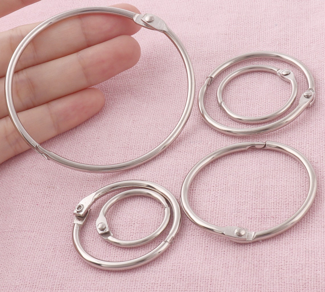 Binder Rings Silver Hinge Split Ring Snap Rings Card Rings | Etsy