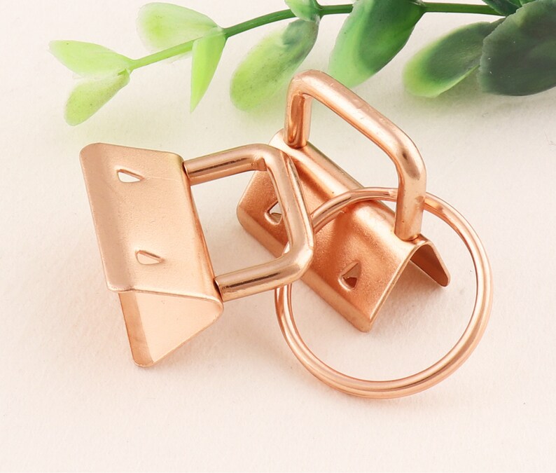 10 Sets Rose Gold Key Fob Hardware1''25 Mm Metal - Etsy