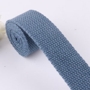 Nylon Webbingwidedouble-side Blue 1 Inch 25mm Elastic - Etsy