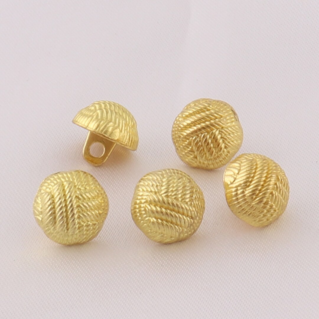 Metal Buttons10 Pcs 11 Mm Gold Buttonsround Metal - Etsy