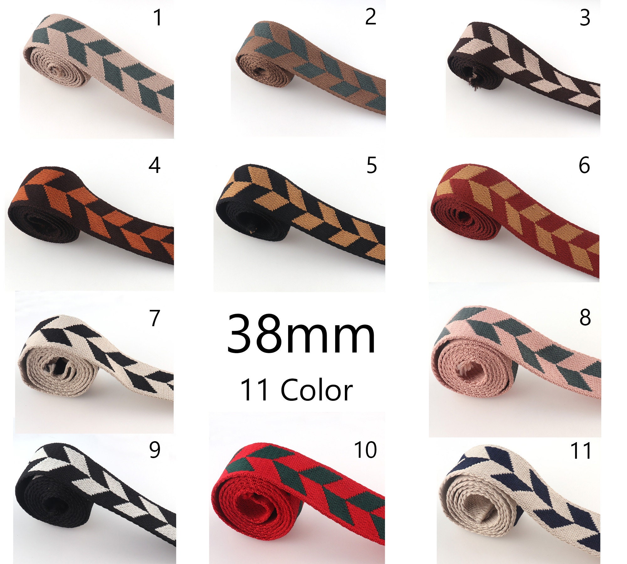 Colorful Cotton Webbingleaf Pattern Webbingsmooth Webbing - Etsy