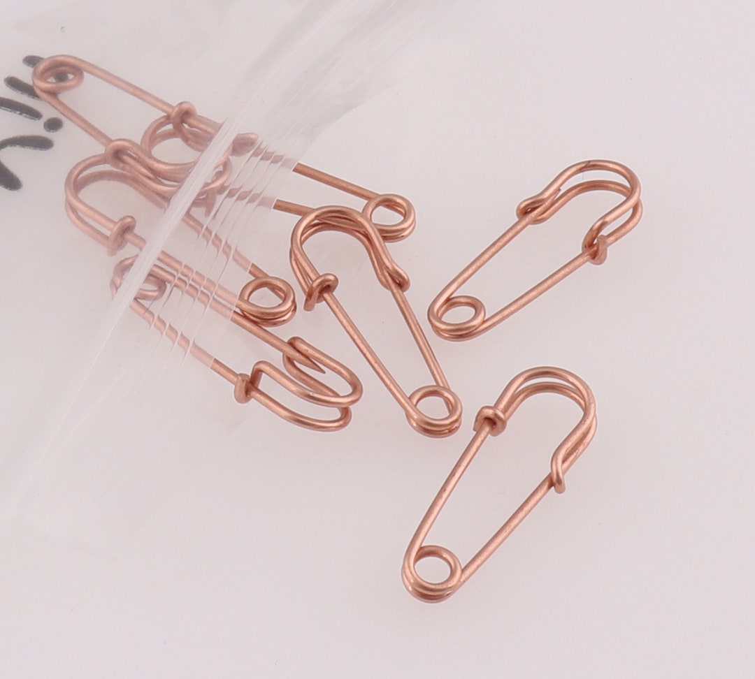 1 Inch Small Size Rose Gold Safety Pins Metal Shawl Pins Label - Etsy