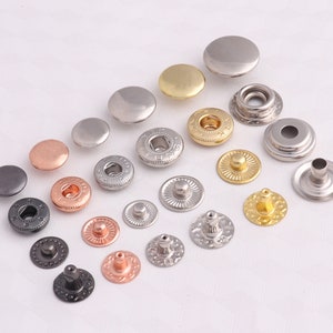 20 Sets Snap Button,leather Closure Snap Fastener,metal Snap Button ...