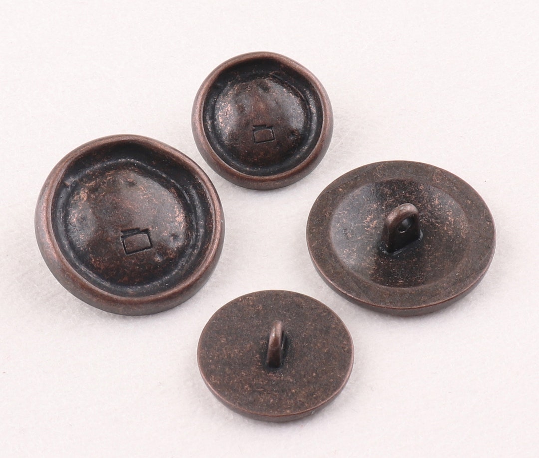 22/18 Mm Metal Buttonsround Copper Buttons With Shankmini - Etsy