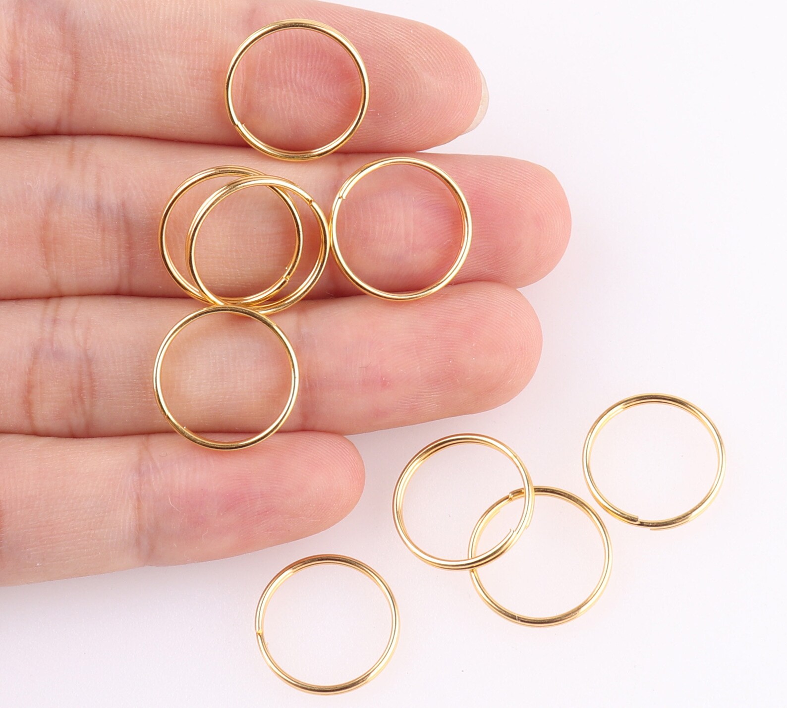 Keyring Gold Jump Ringskey Ring Double Loops Bulk Jump Rings - Etsy
