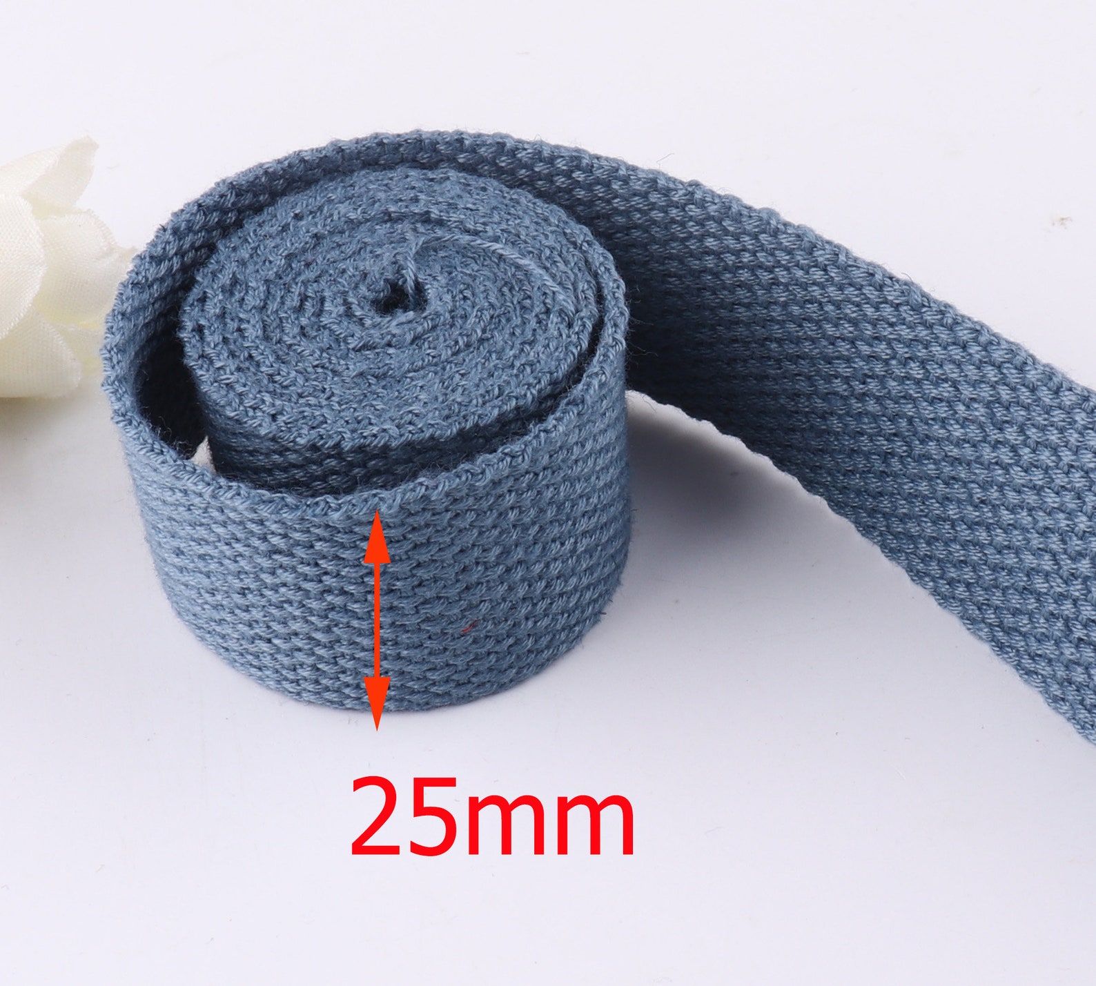 Nylon Webbingwidedouble-side Blue 1 Inch 25mm Elastic | Etsy