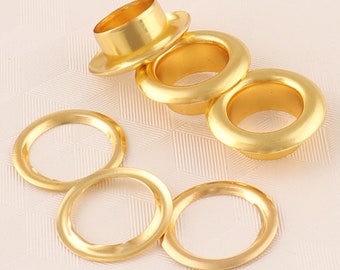 Rose Gold Eyelet With Washer 100pcs 13mm Round Grommet Eyelets - Etsy