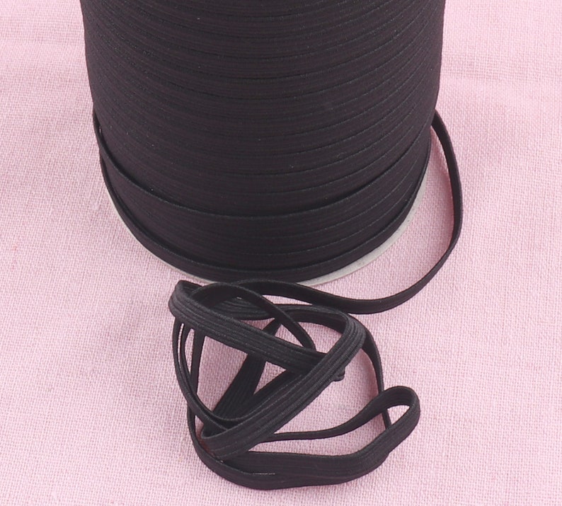 6mm White/black Flat Elastic Cord Good Quality for Sewing - Etsy