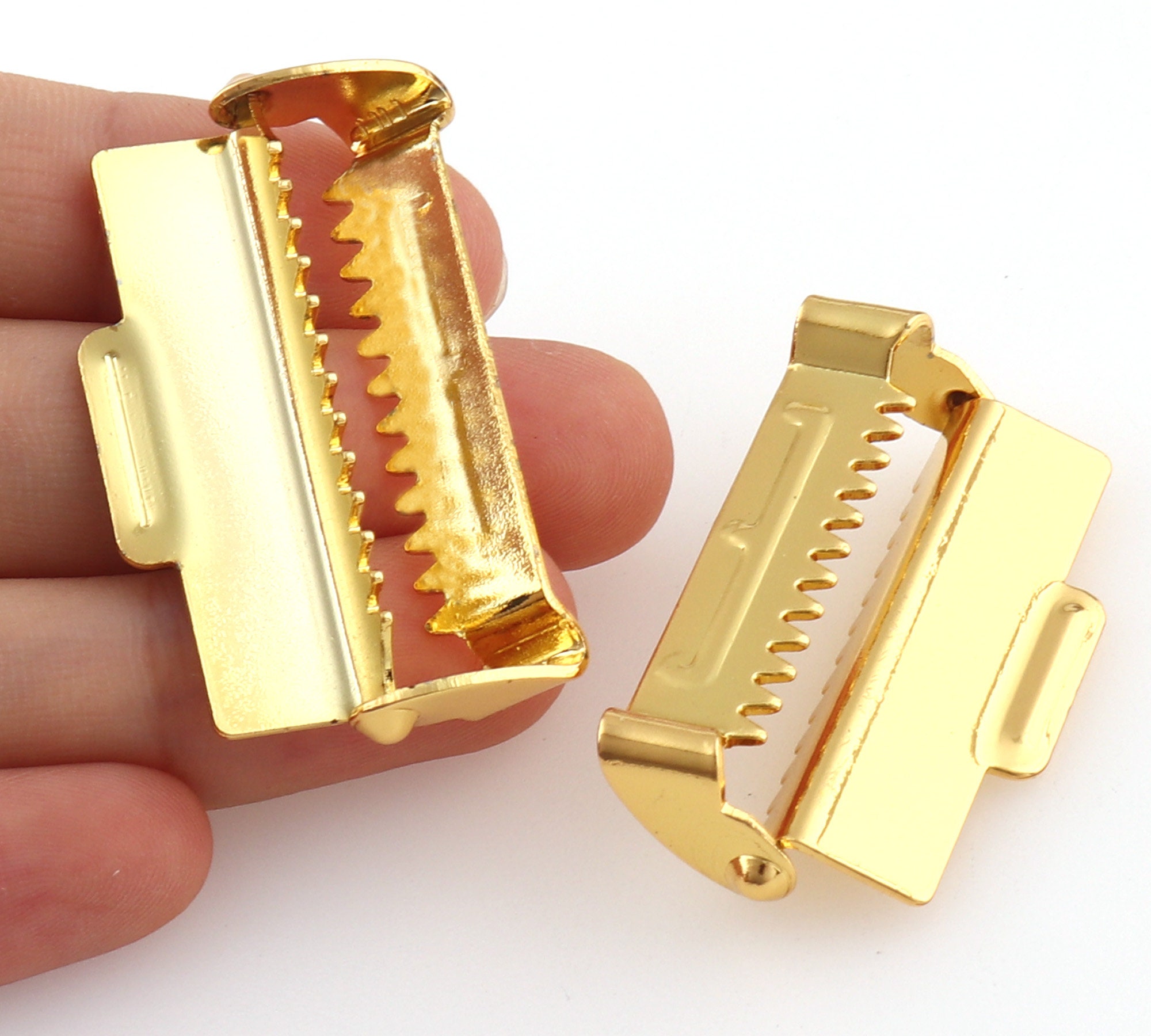 Suspender Slide Adjustersribbon Clip Ratchet Adjusters Gold - Etsy