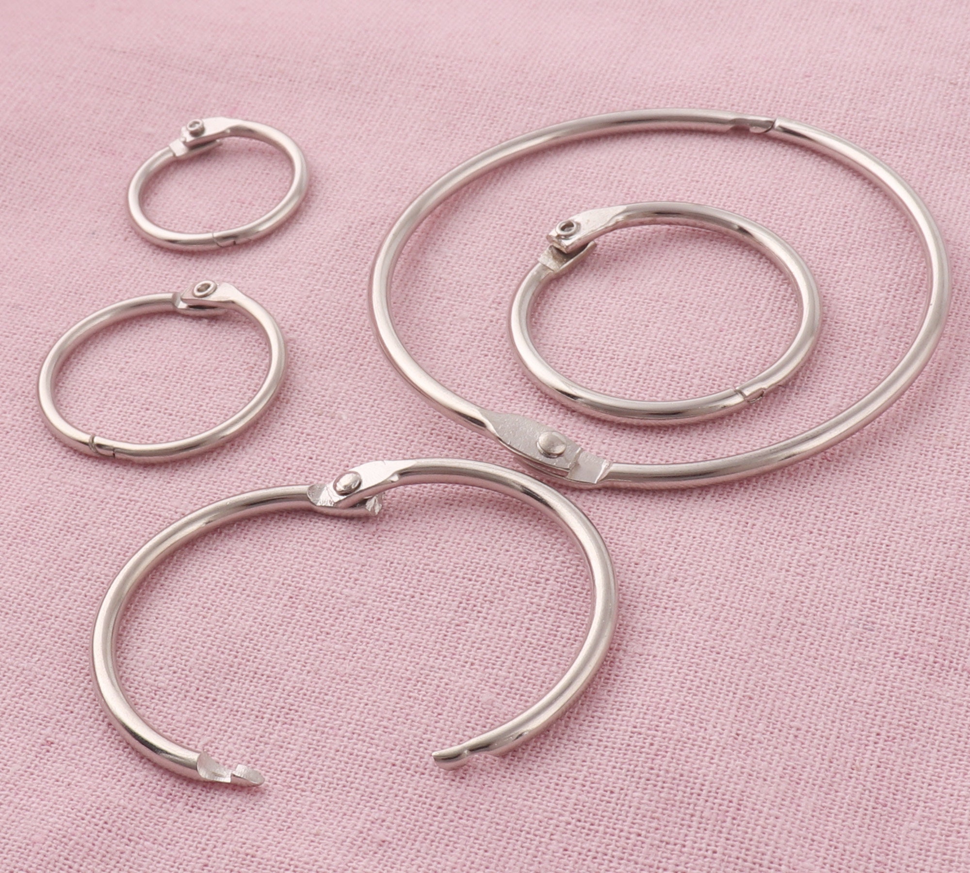 Binder Rings Silver Hinge Split Ring Snap Rings Card Rings | Etsy