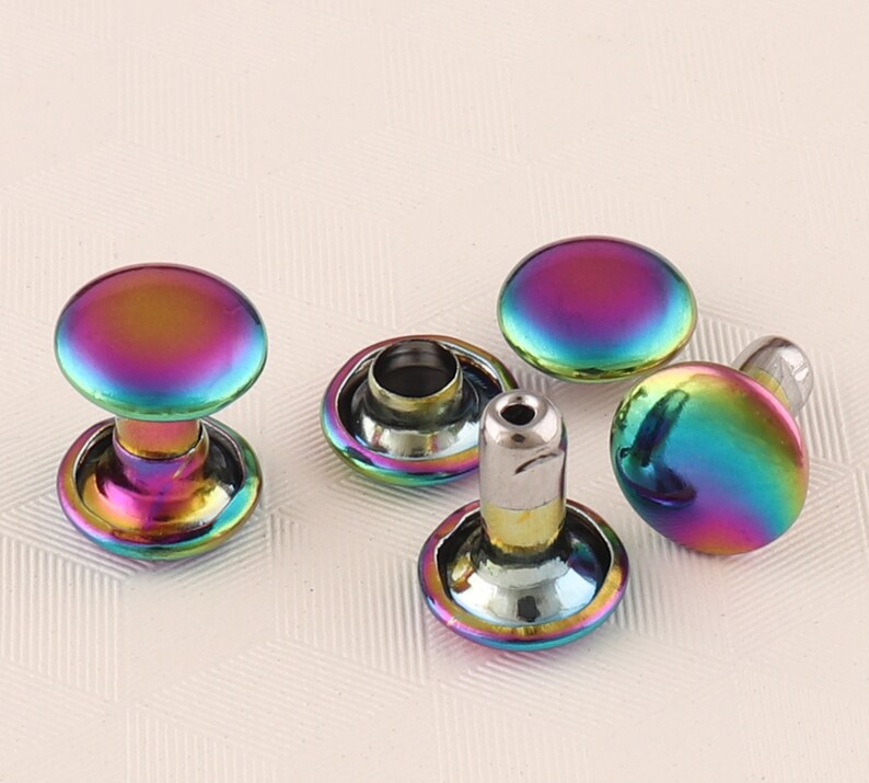 810mm Rainbow Rivet/ Double Cap Rivet/ Leather Rivet/ Studs/ | Etsy