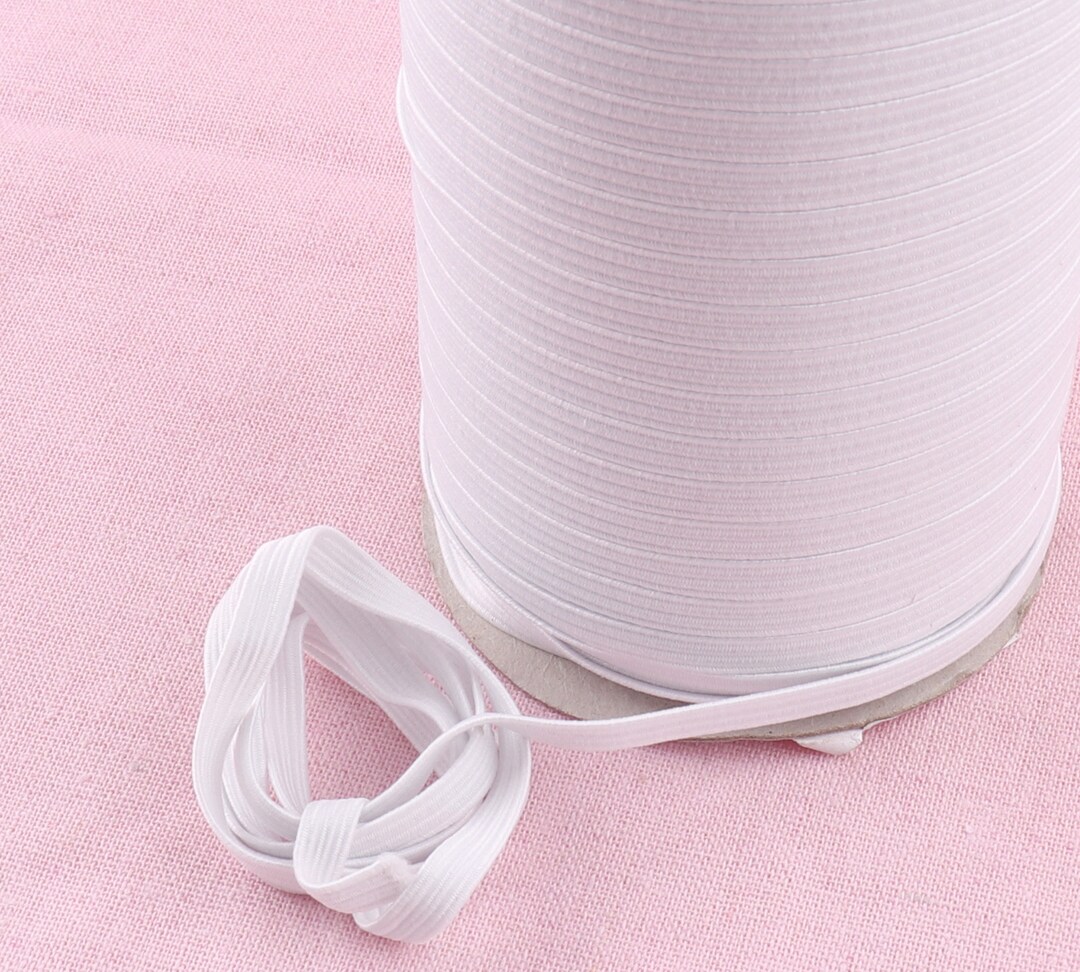 6mm Flat Elastic Rope,elastic Band,50 Meter Stretch Cord,white Flat ...