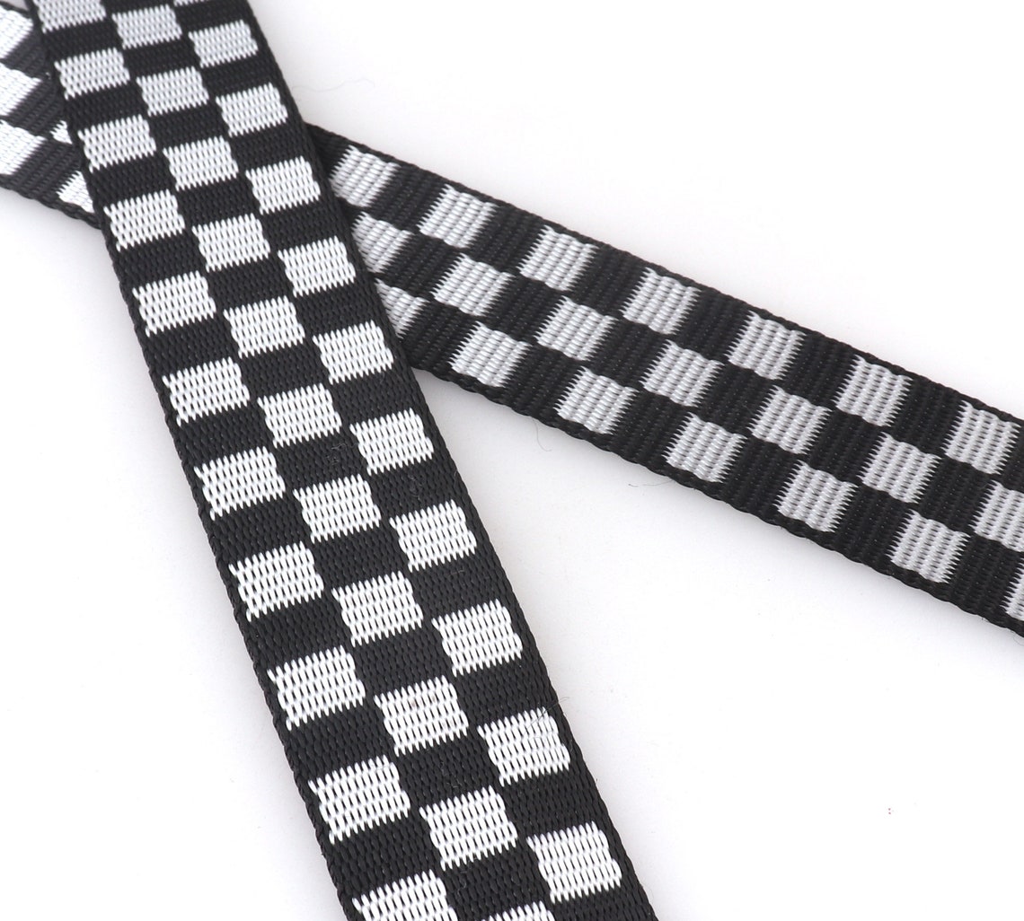 Stripe Webbing Fabric Webbing Black Nylon Webbing Great for - Etsy