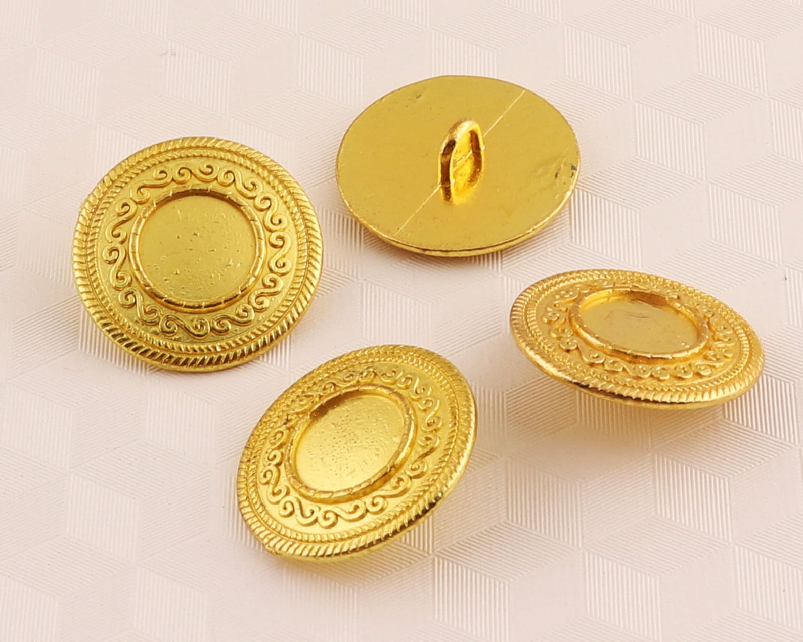 Gold Metal Buttons20 Mm Round Metal Buttons10 Pcs Coat | Etsy