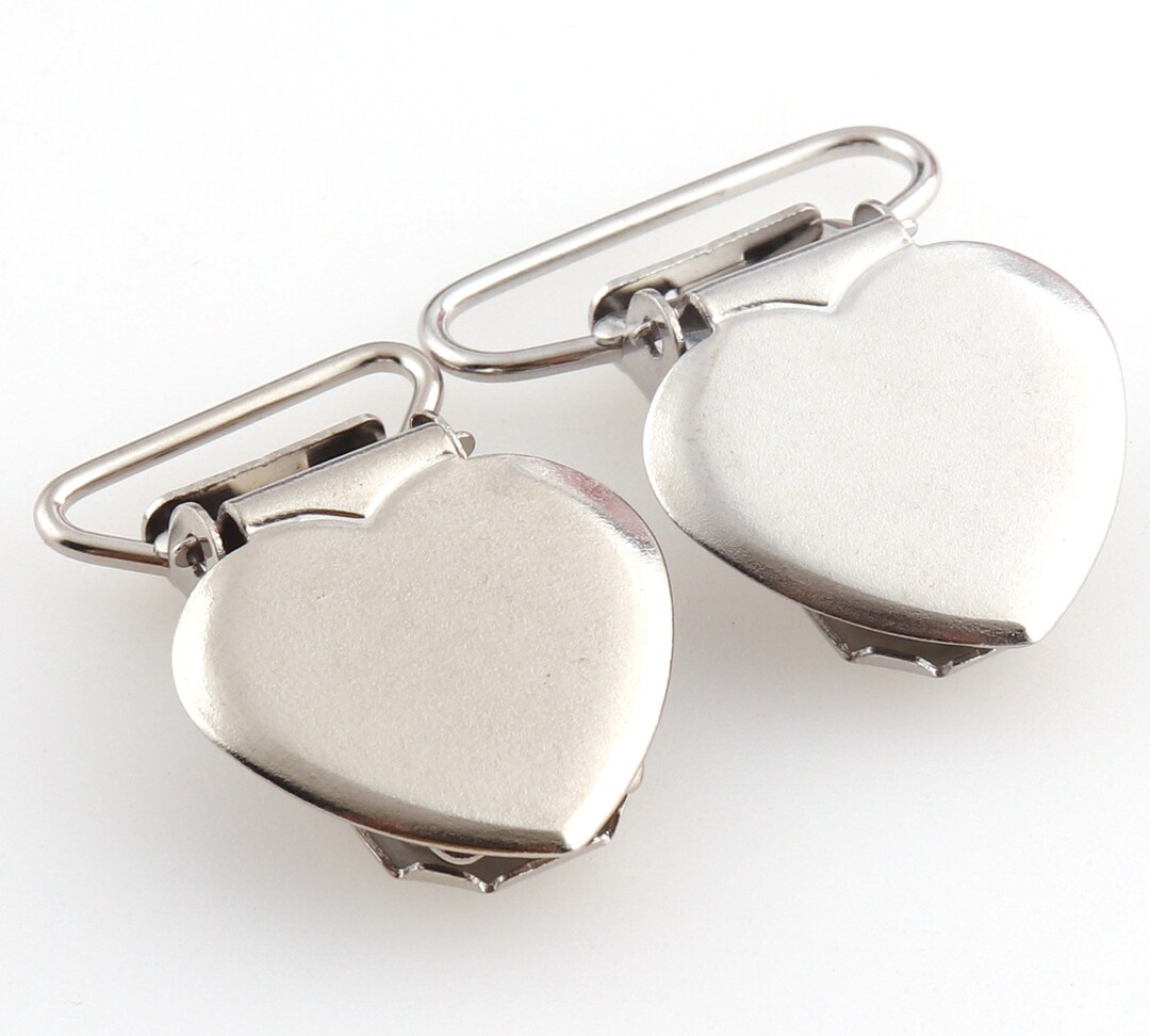 Heart Shaped Handwork Clip,silver Round Faced Clips,crafts Accessories ...