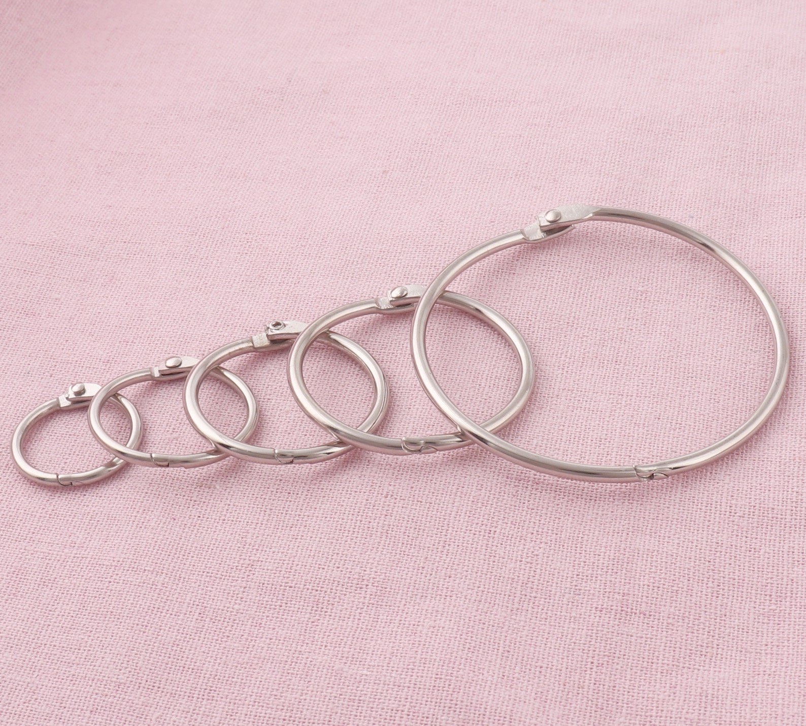 Binder Rings Silver Hinge Split Ring Snap Rings Card Rings - Etsy