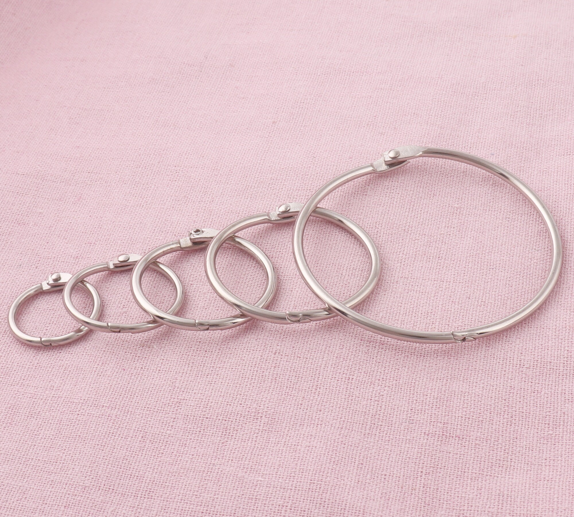 Binder Rings Silver Hinge Split Ring Snap Rings Card Rings | Etsy