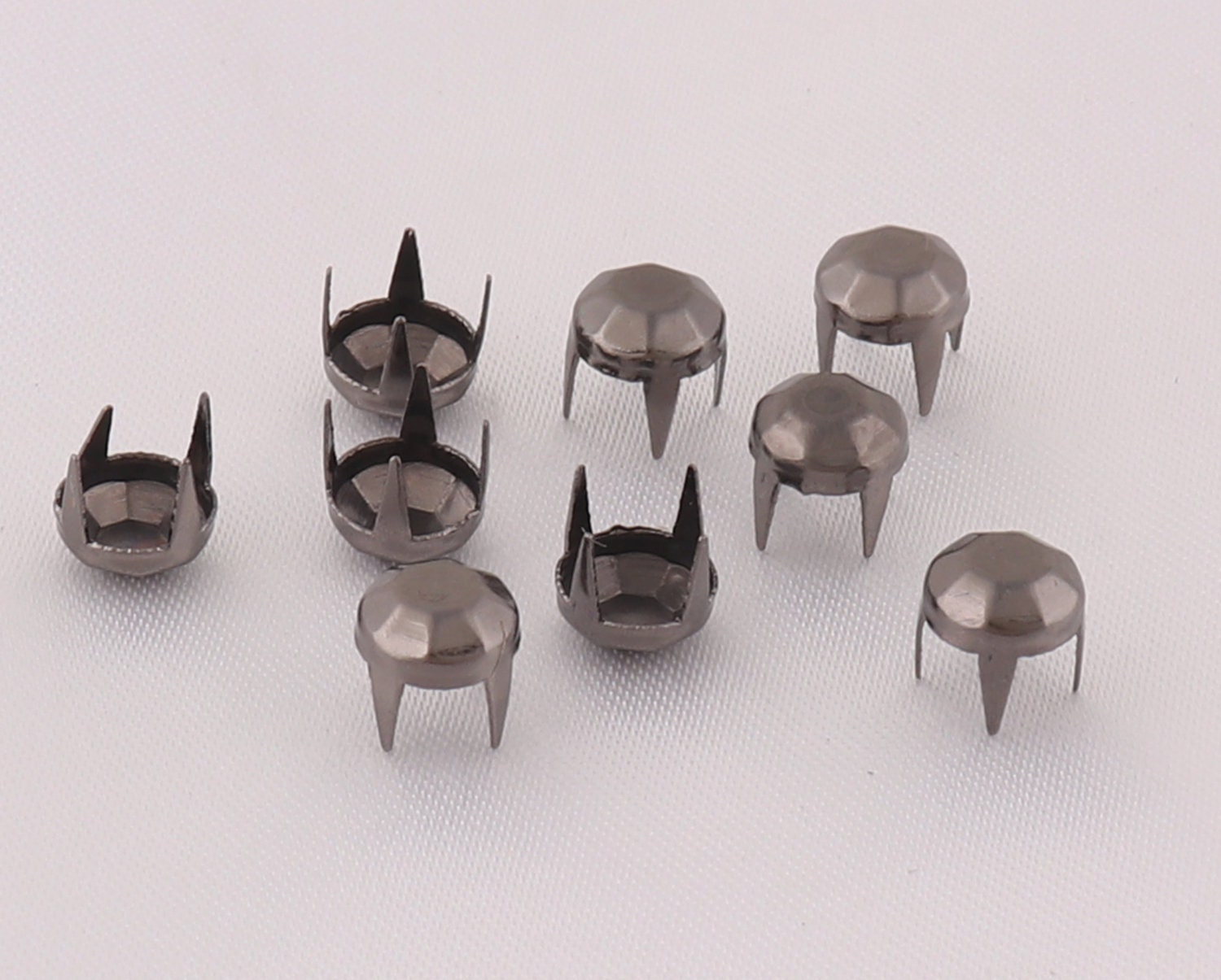 7mm7mm light black prongs metal rivets small metal studs 4 | Etsy