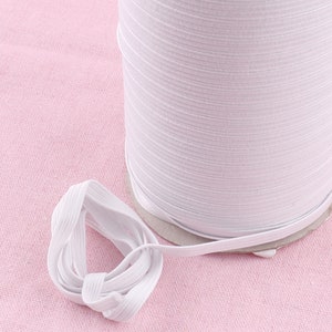 6mm White/black Flat Elastic Cord Good Quality for Sewing - Etsy