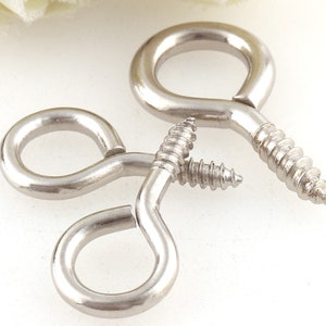 Silver Screw Eye Hook Bail Pins ,eye Screws,crafts Supplies,plated ...