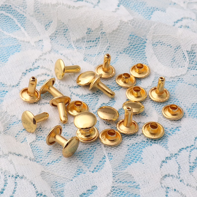 Rose Gold/gold/silver Color Rapid Rivet Double Cap Rivets | Etsy