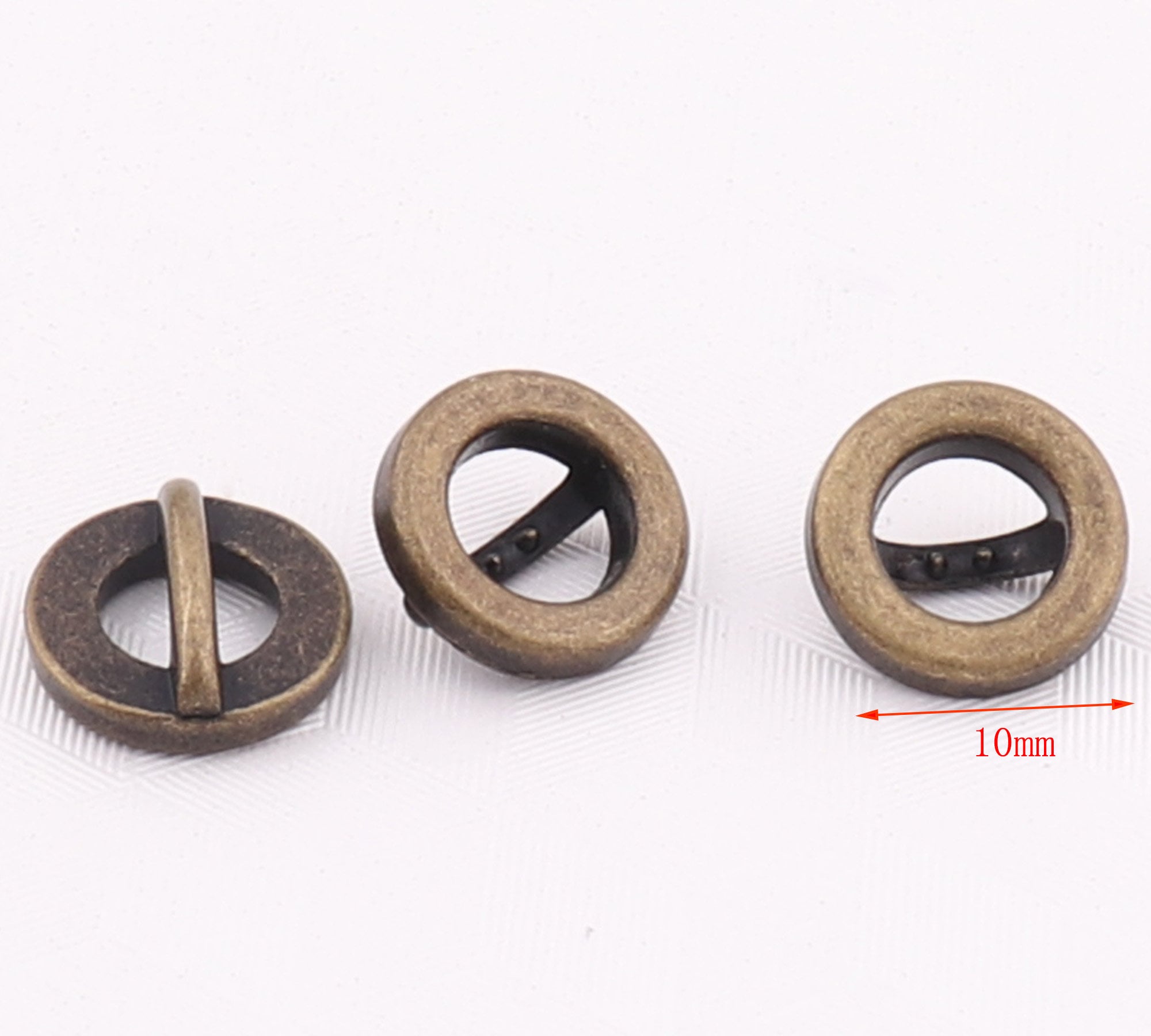 Botones de bronce de 10 mm botones huecos pequeños botones | Etsy