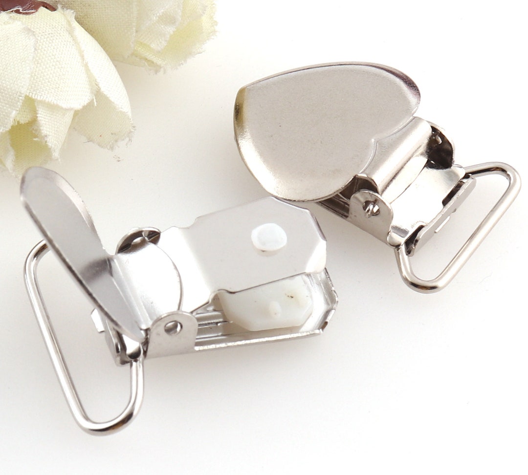 Heart Shaped Handwork Clip,silver Round Faced Clips,crafts Accessories ...