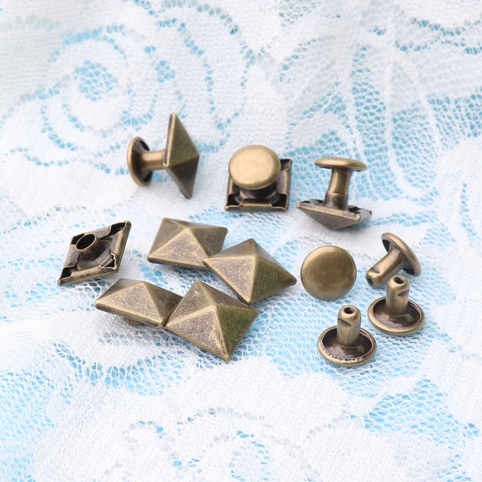 Iron Rivets 109mm 50pcs Square Pyramids Rivets Brass Rivets | Etsy