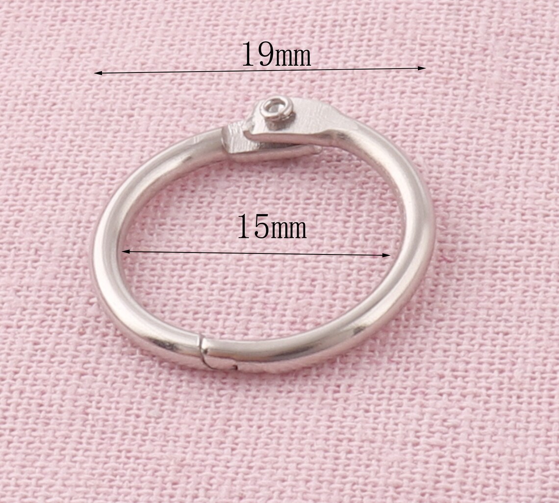 Binder Rings Silver Hinge Split Ring Snap Rings Card Rings | Etsy