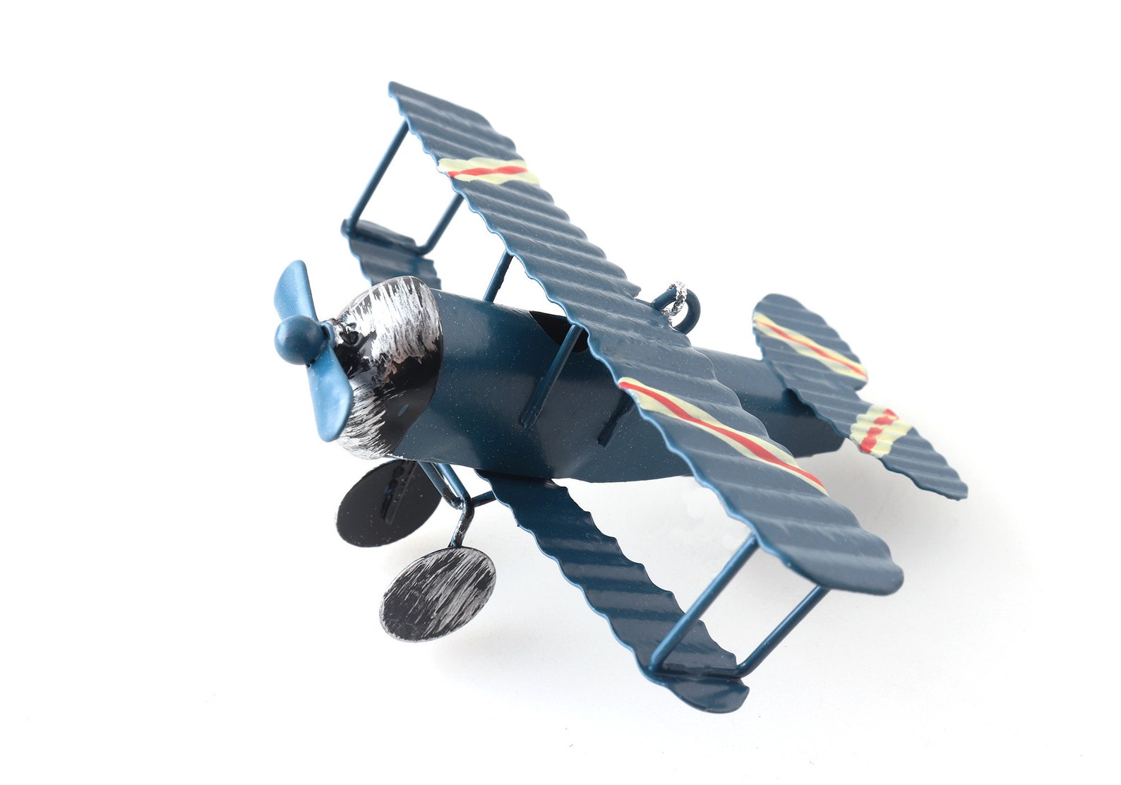 Vintage Metal Plane ModelGlider Biplane Pendant Aircraft | Etsy