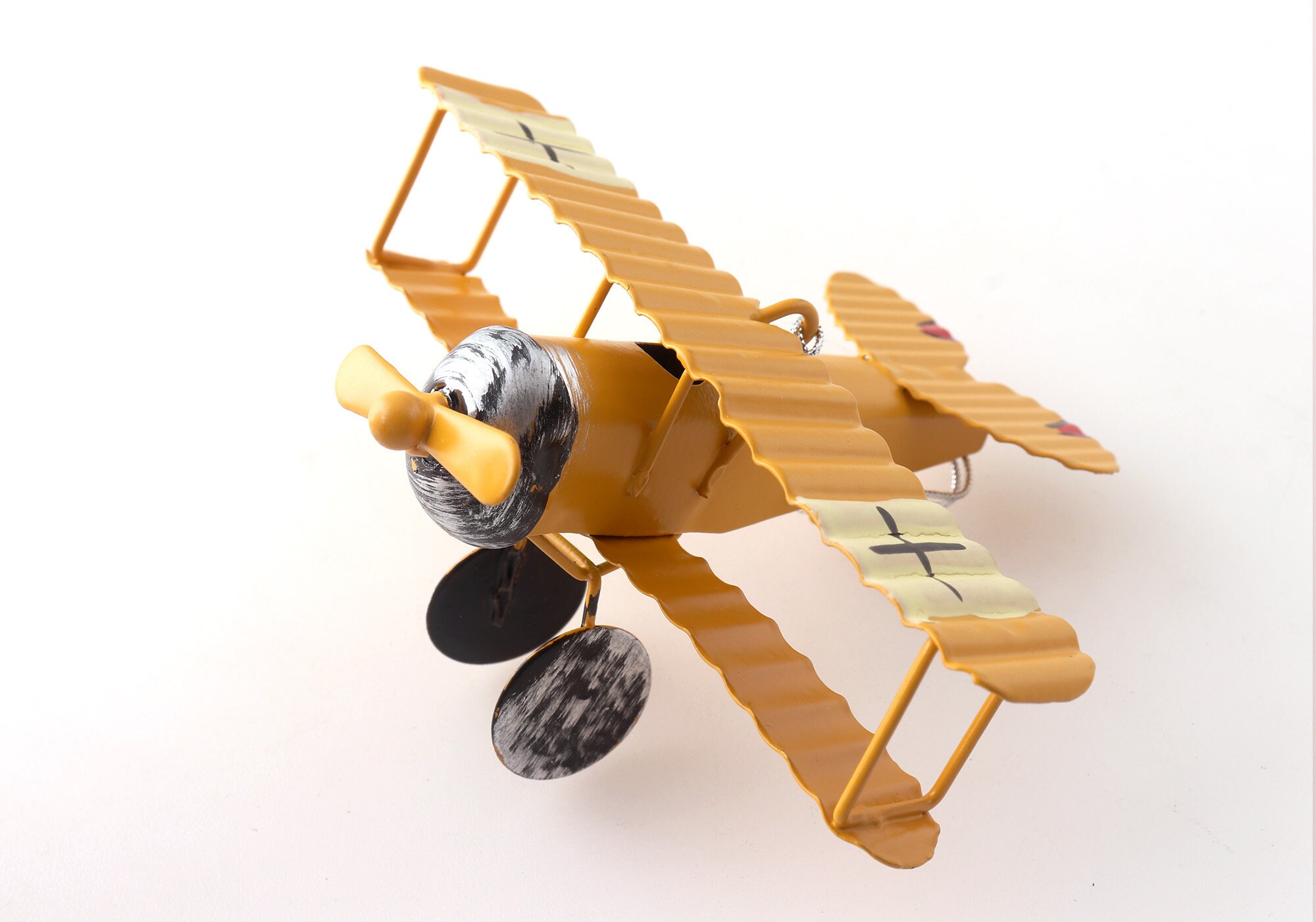 Vintage Metal Plane ModelGlider Biplane Pendant Aircraft | Etsy