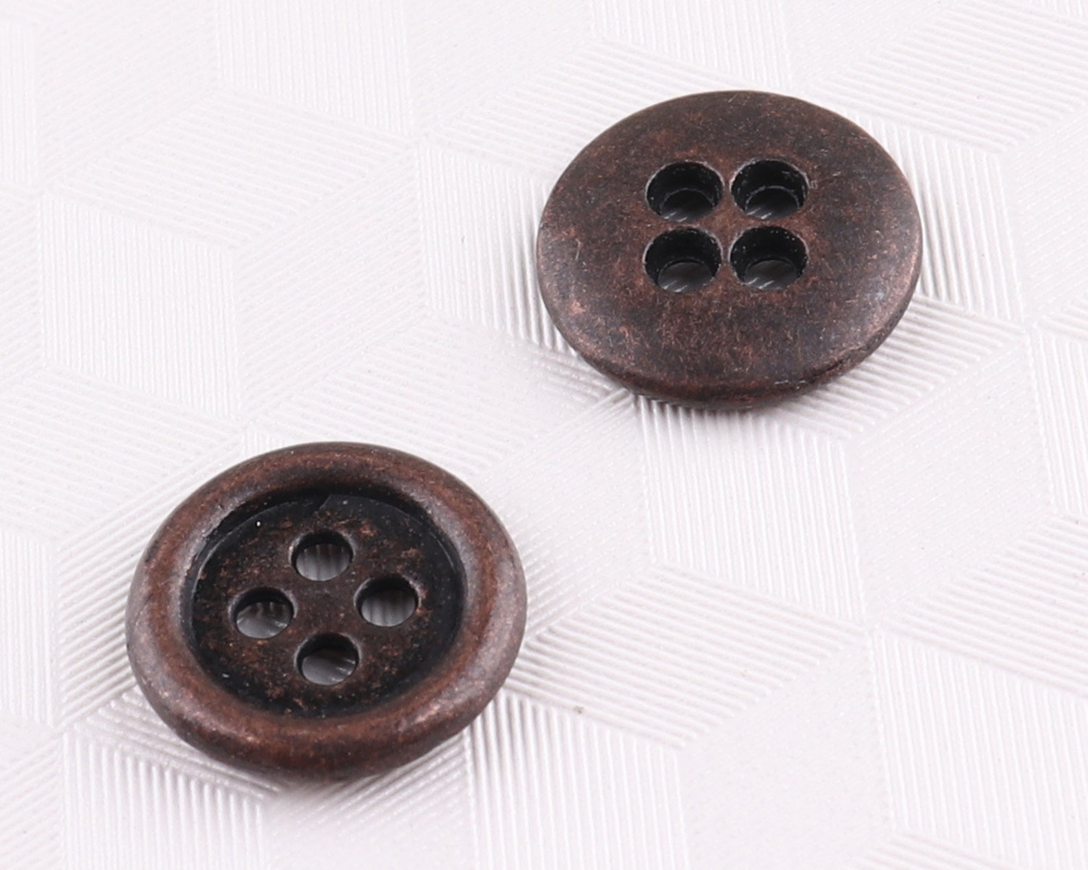 Metal Buttons Round Copper Buttons10 Pcs 4 Hole Buttons - Etsy