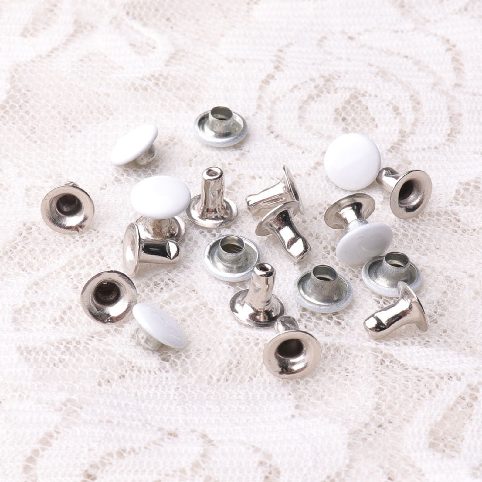 Rapid Rivets 50pcs 7mm Double Cap Rivets Round Iron Rivet - Etsy