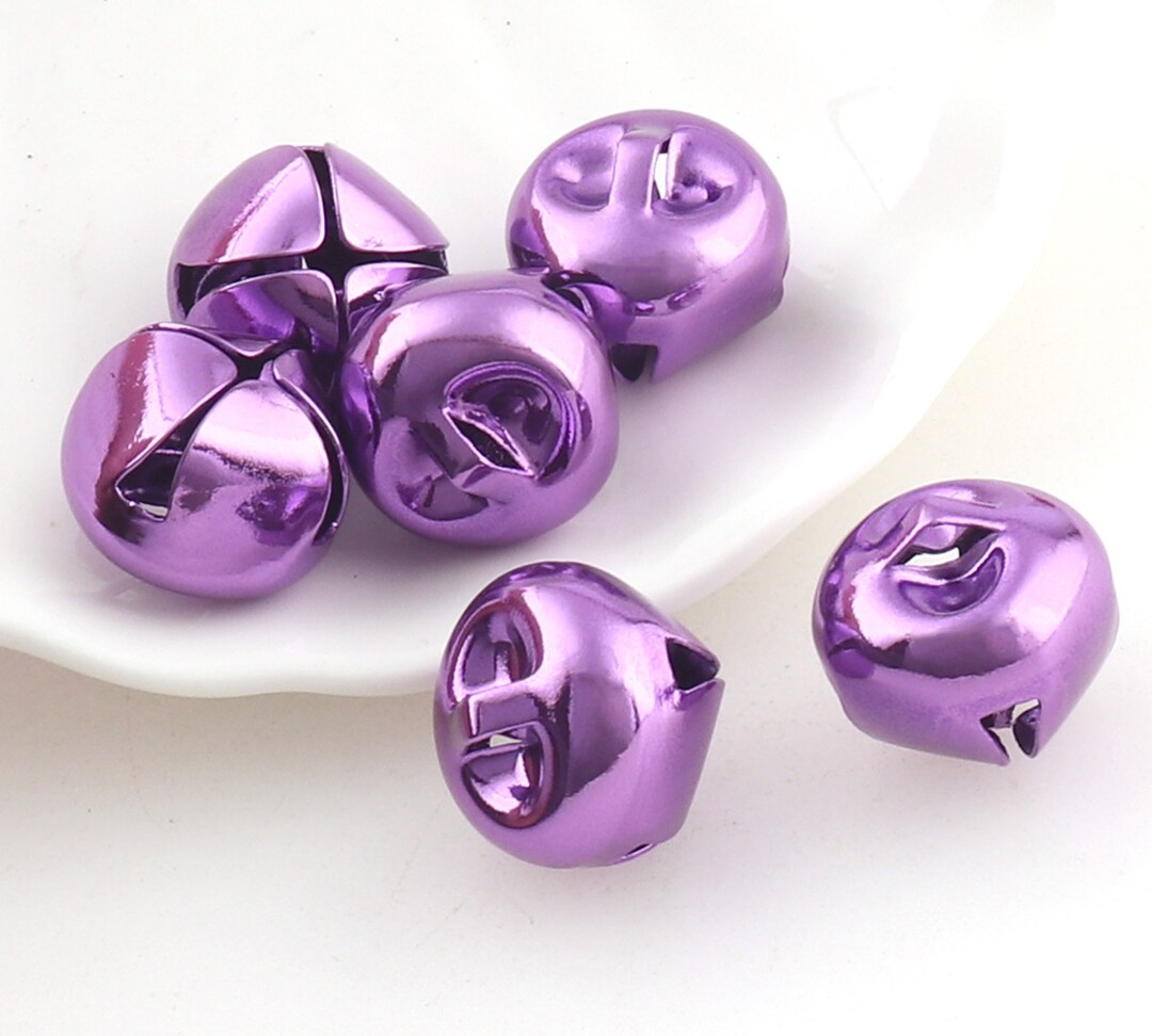 Purple Jingle Bells,christmas Bells,bell Charms,craft Bells,round Bell ...
