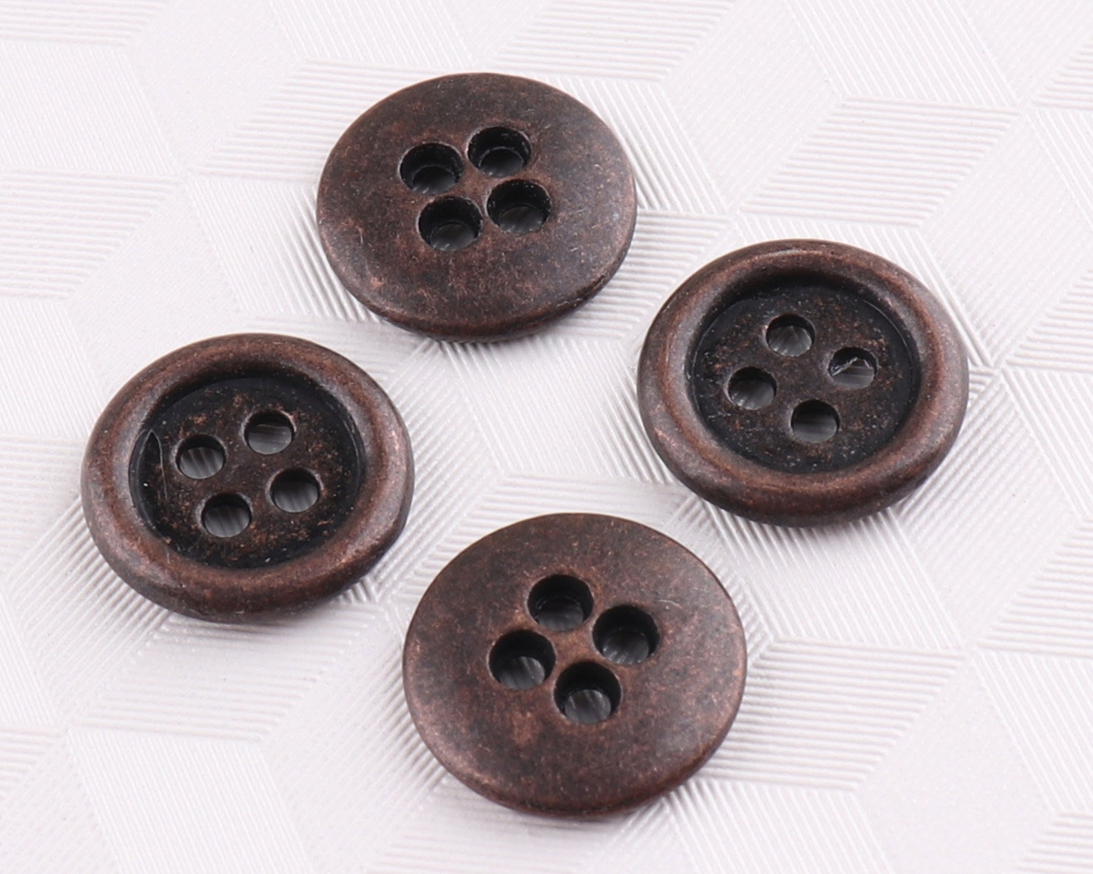 Metal Buttons Round Copper Buttons10 Pcs 4 Hole Buttons - Etsy
