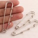 20 Pcs Silver Safety Pins,6315 Mm 2 Loops Safety Pins,silver Safety ...